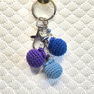 Crochet Blueberry Keychain - Etsy