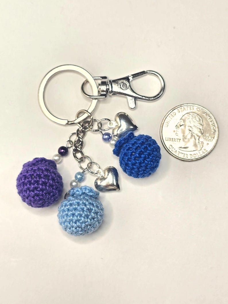 Crochet Blueberry Keychain - Etsy