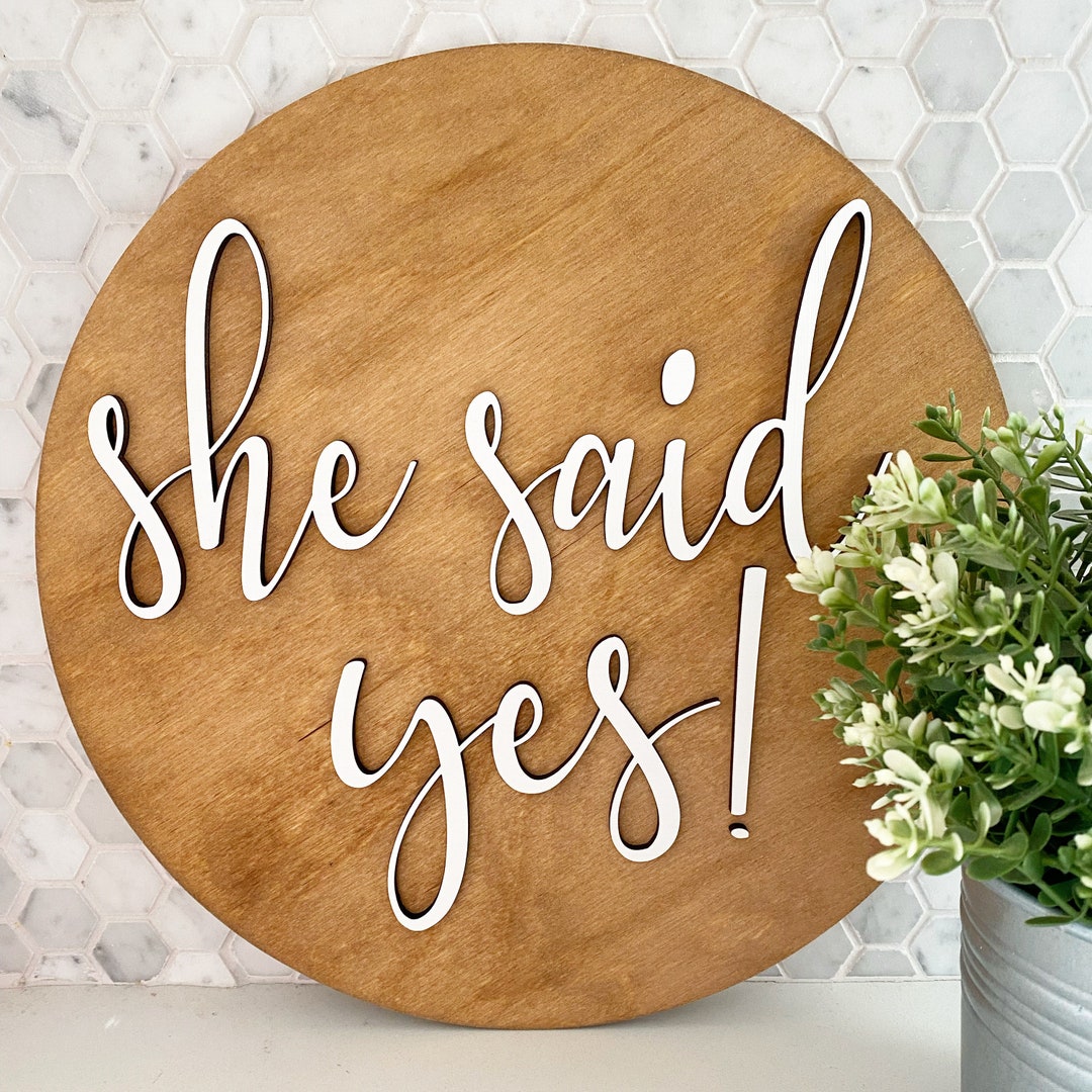 Proposal Sign; She Said Yes Sign; Fiancé Sign; Engaged Fun Sign ...