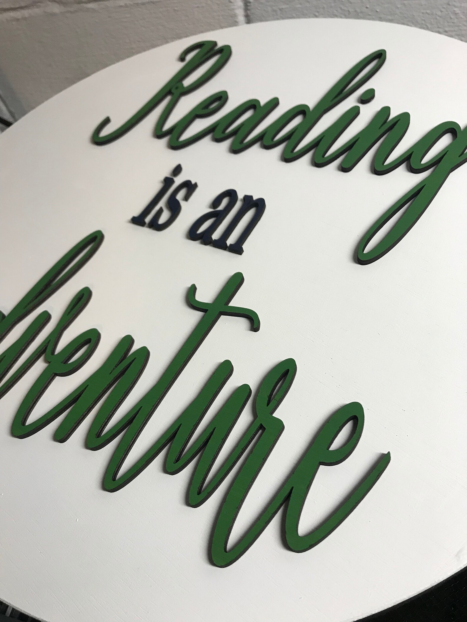 3D Reading Sign Book Adventure Book Lover Sign Home - Etsy