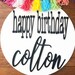 3D Round HBD Sign Personalized Birthday Sign Circle Custom - Etsy