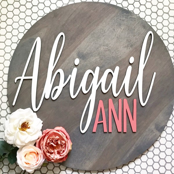 Round Nursery Sign - Etsy