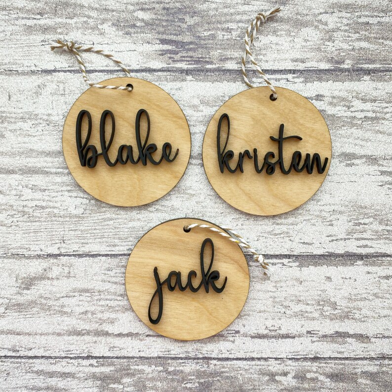 Farmhouse Stocking Tags Wood Stocking Tags Personalized - Etsy