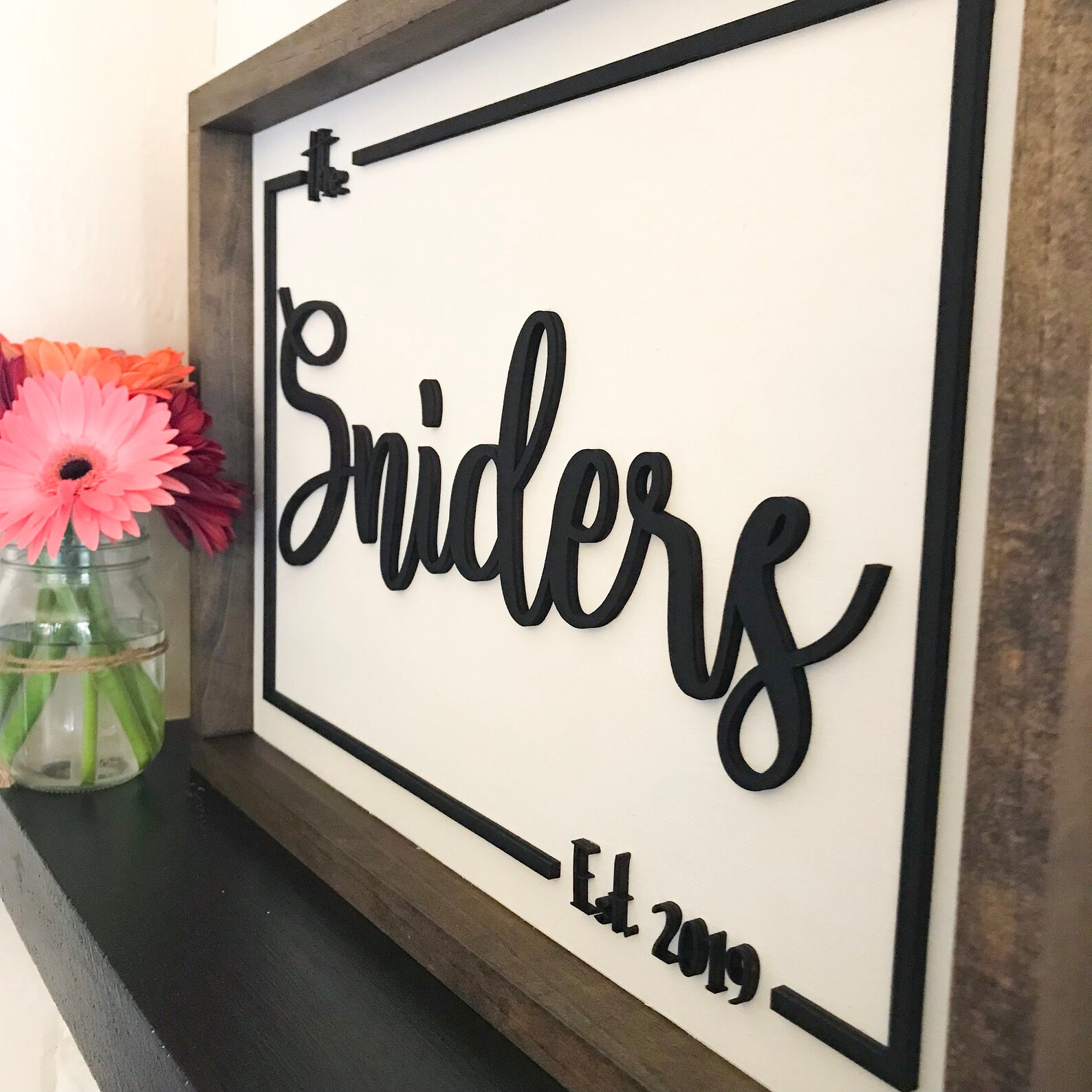 Wedding Name Sign Wedding Date Family Name Sign | Etsy