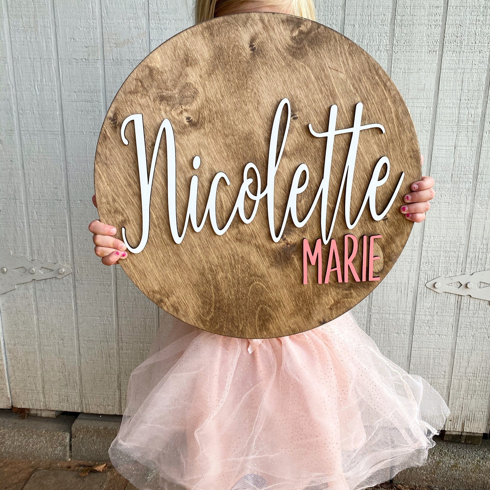 12 24 Inch Crib Sign Boy Room Circle Nursery Name Sign - Etsy