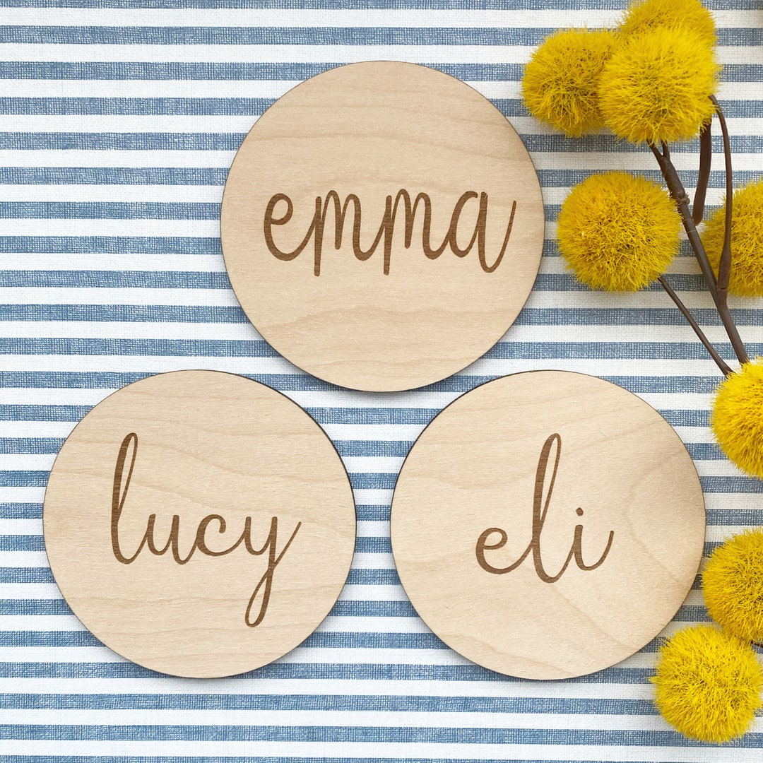 Wooden Engraved Newborn Photo - Baby Plaque - Engraved Name - Infant ...