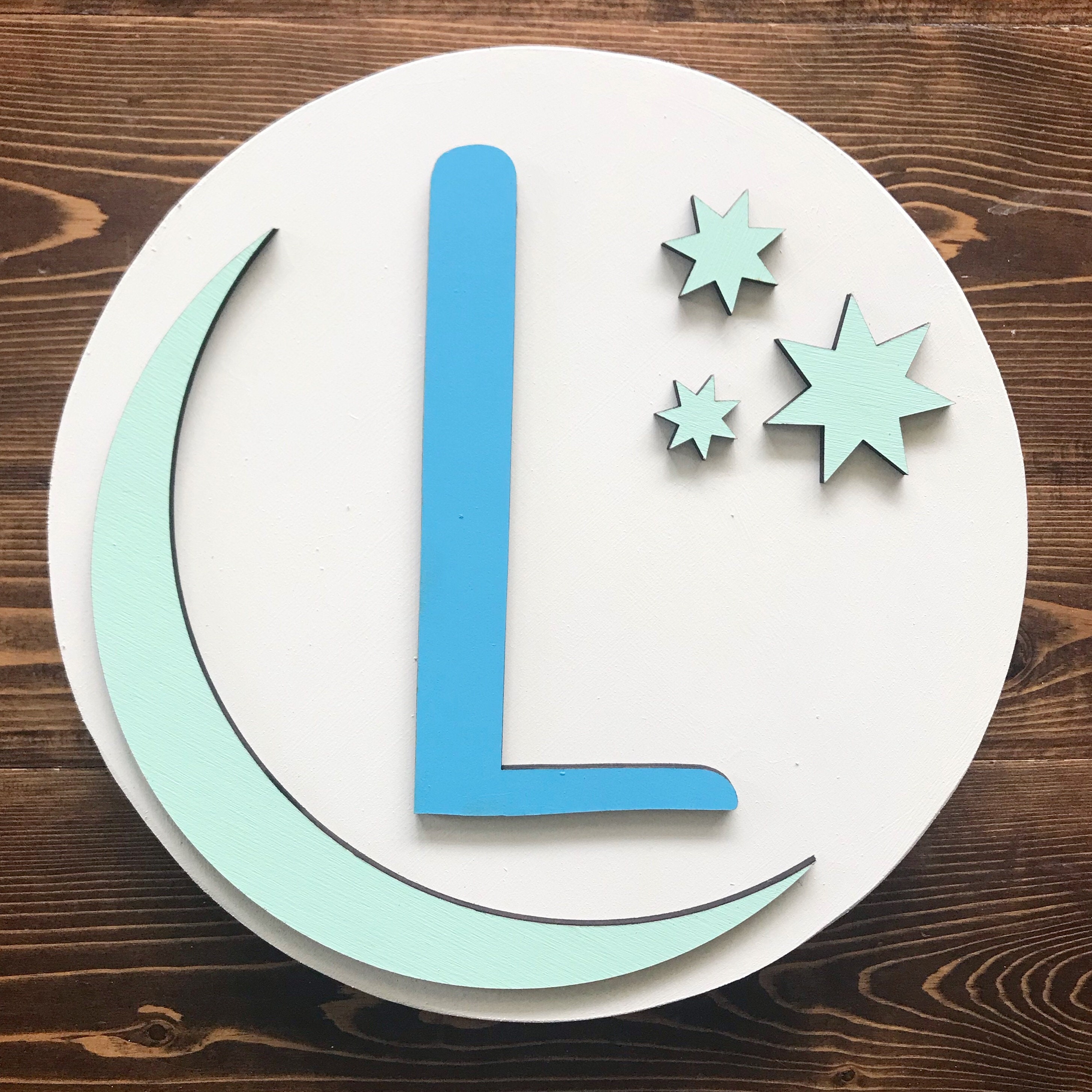 3D Round Initial Sign Round sign flower round floral sign | Etsy