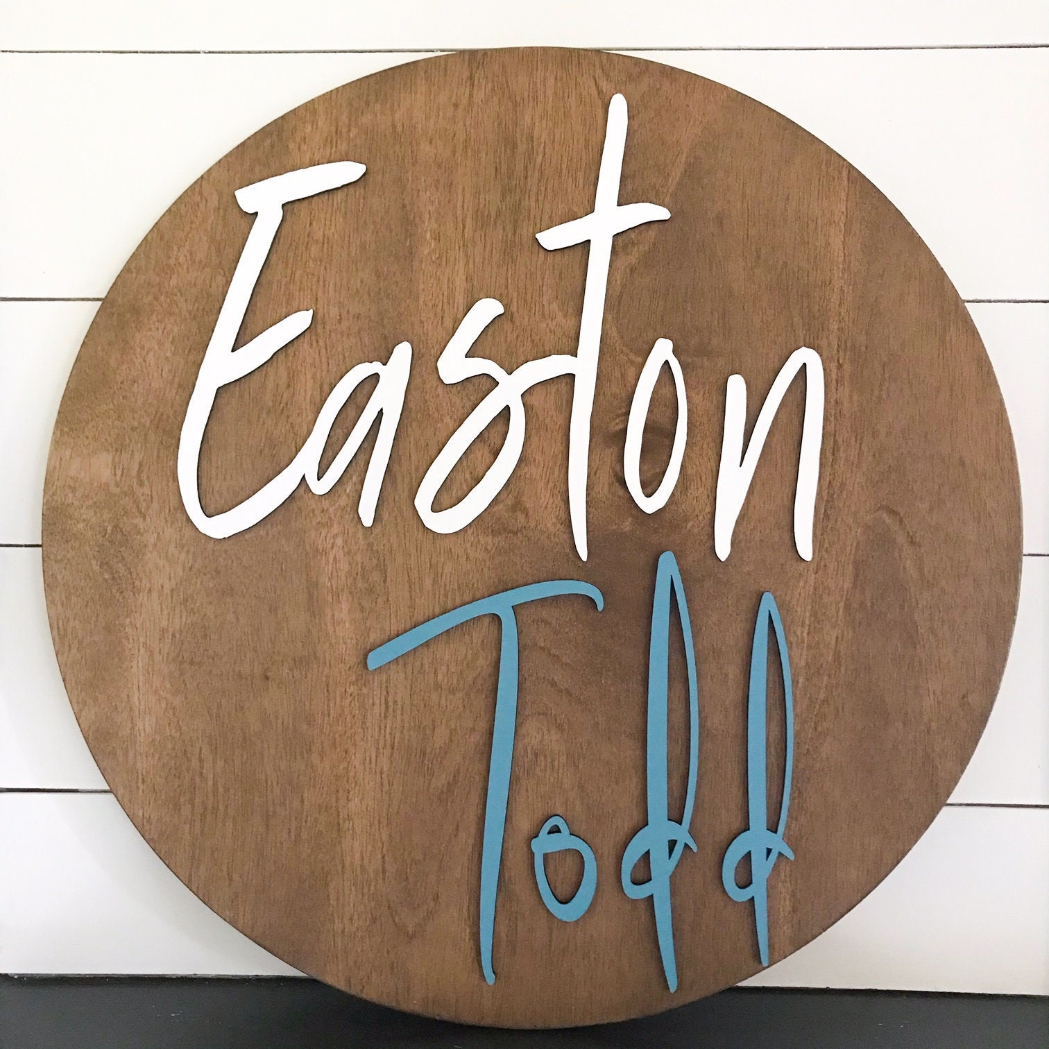 Child Name Sign Round Circle Nursery Name Sign Custom Name - Etsy