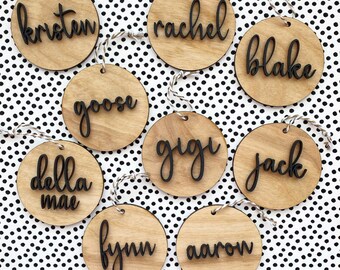 Wood Circle Tags - Etsy