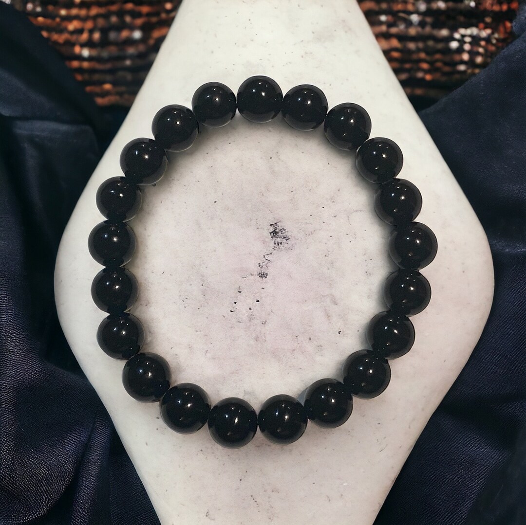 Black Onyx Stretch Bracelet - Etsy