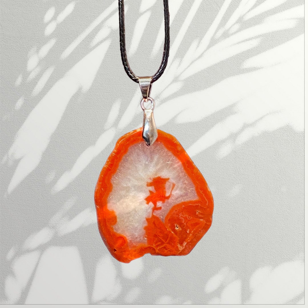 Natural Zhanguo Warring States Agate Pendant Necklace - Etsy
