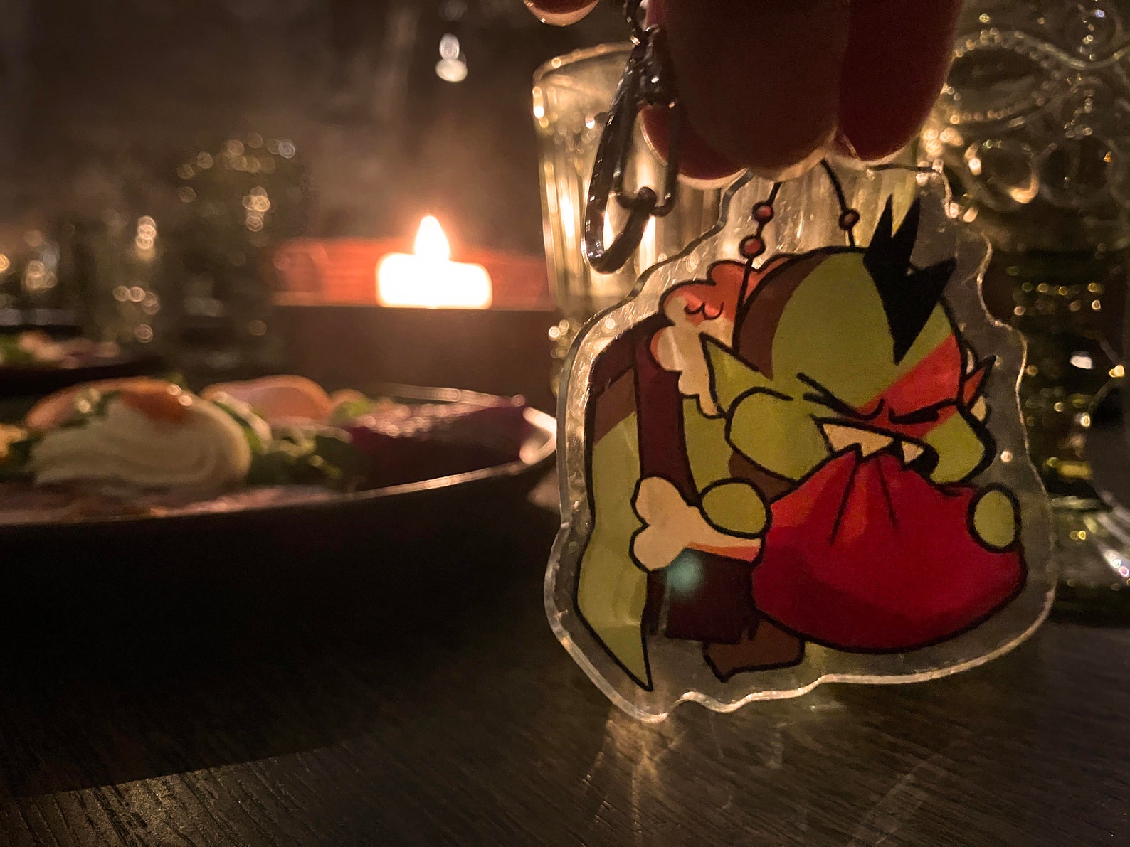 Hungry Barbarian and Their Meat | Dnd Fantasy Acrylic Keychain Charm - Etsy