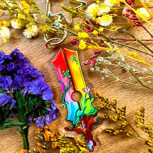 Fantasy Subtle LGBT Weapon Acrylic Keychain Charms - Etsy