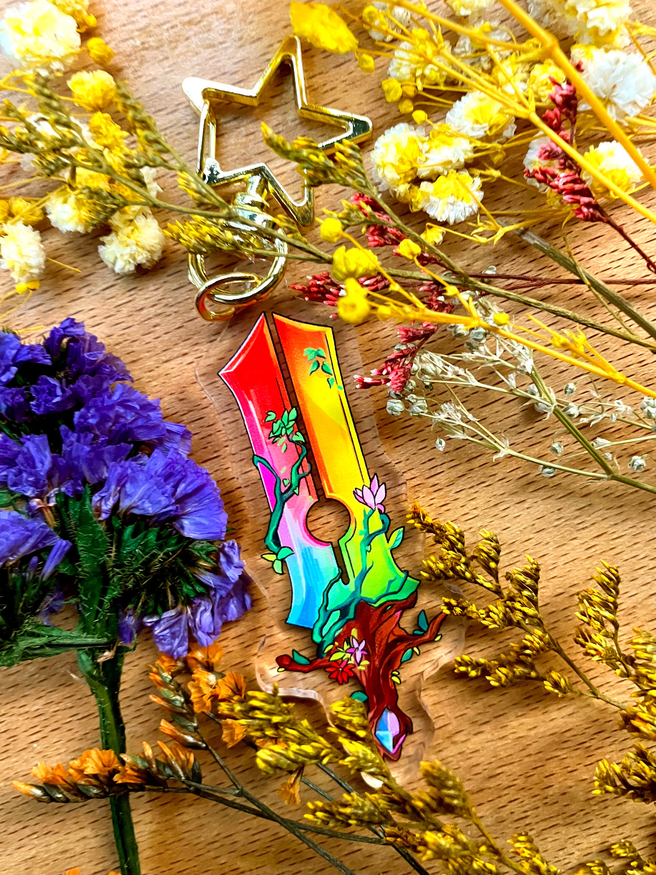 Fantasy Subtle LGBT Weapon Acrylic Keychain Charms - Etsy