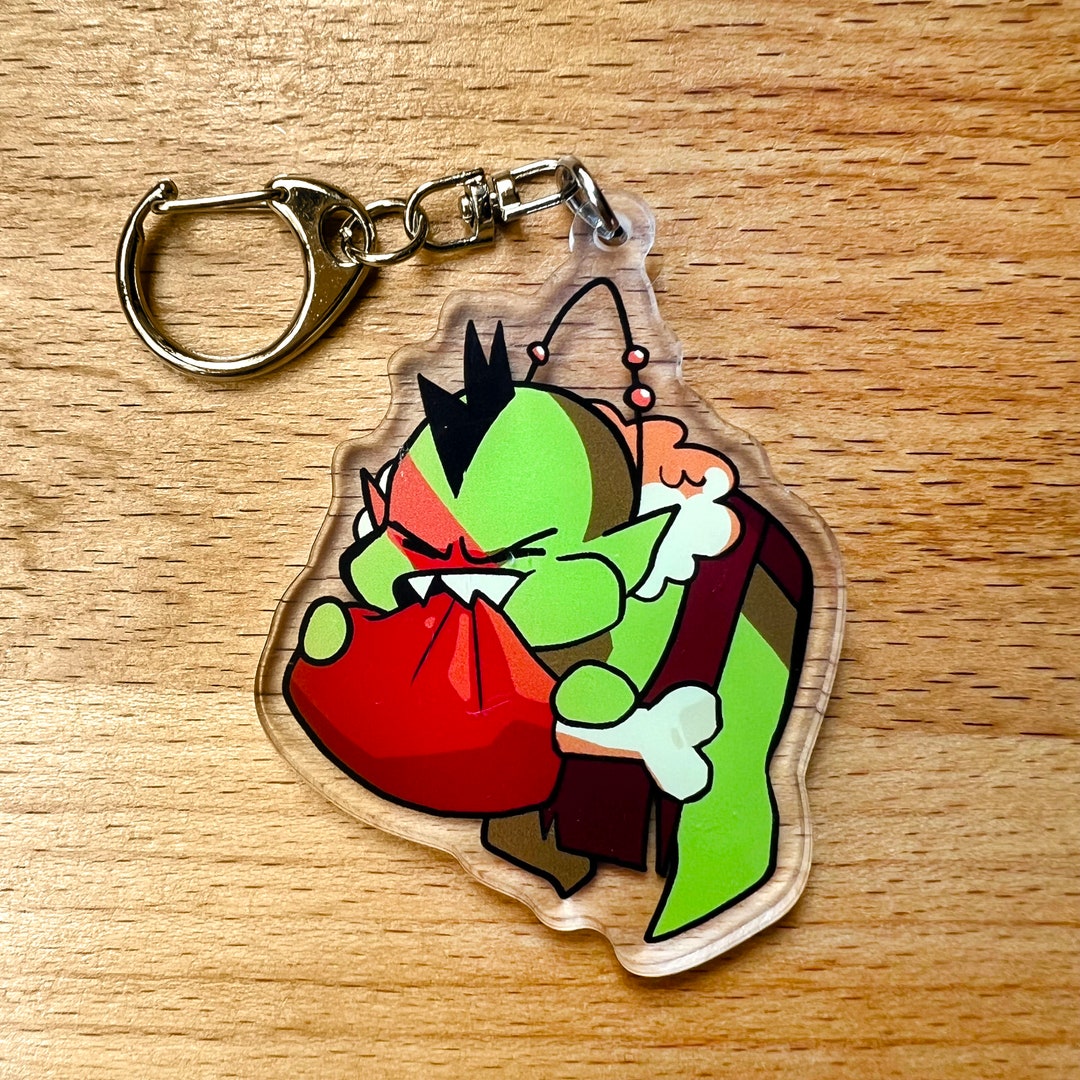 Hungry Barbarian and Their Meat | Dnd Fantasy Acrylic Keychain Charm - Etsy