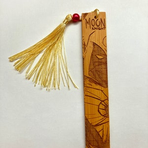 Moon Knight Bamboo Bookmark Set Marc Spector Steven Grant - Etsy