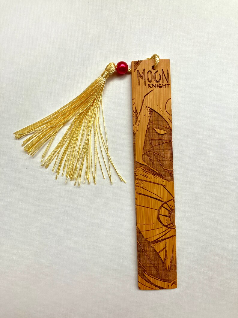 Moon Knight Bamboo Bookmark Set Marc Spector Steven Grant - Etsy
