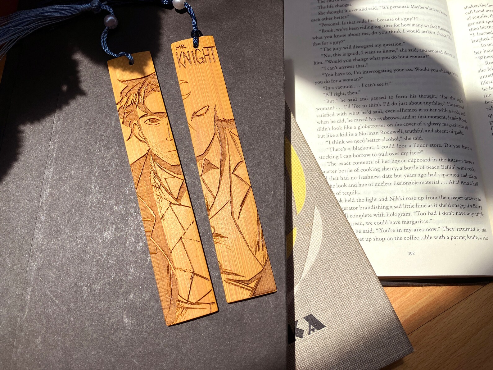 Moon Knight Bamboo Bookmark Set Marc Spector Steven Grant - Etsy