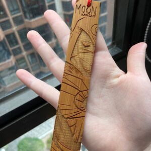 Moon Knight Bamboo Bookmark Set Marc Spector Steven Grant - Etsy