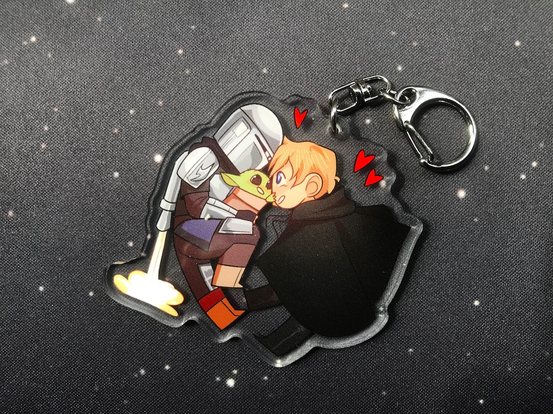 Dinluke and Grogu | the Mandalorian Acrylic Keychain Charm & Sticker - Etsy