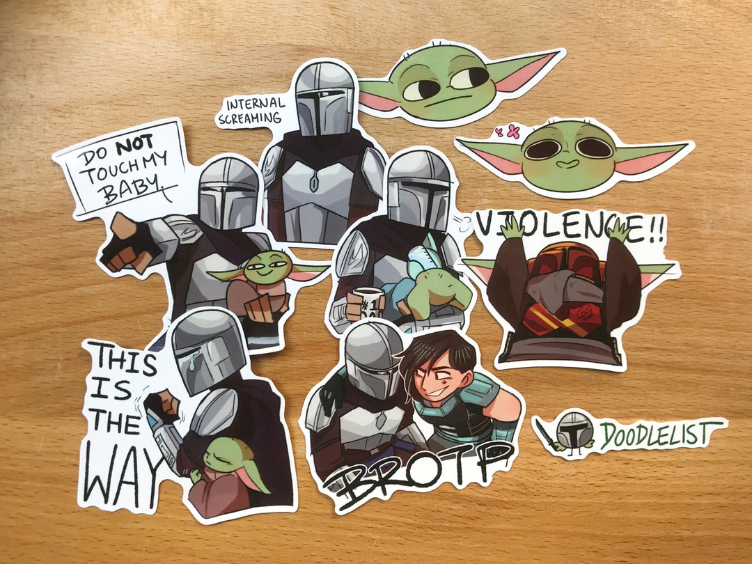 The Mandalorian Sticker Set 1 (pack of 8 Stickers) - Etsy
