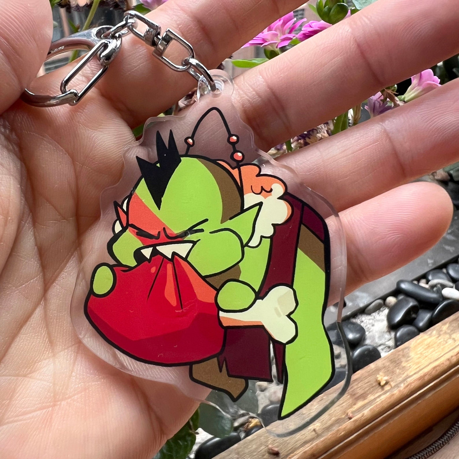Hungry Barbarian and Their Meat | Dnd Fantasy Acrylic Keychain Charm - Etsy