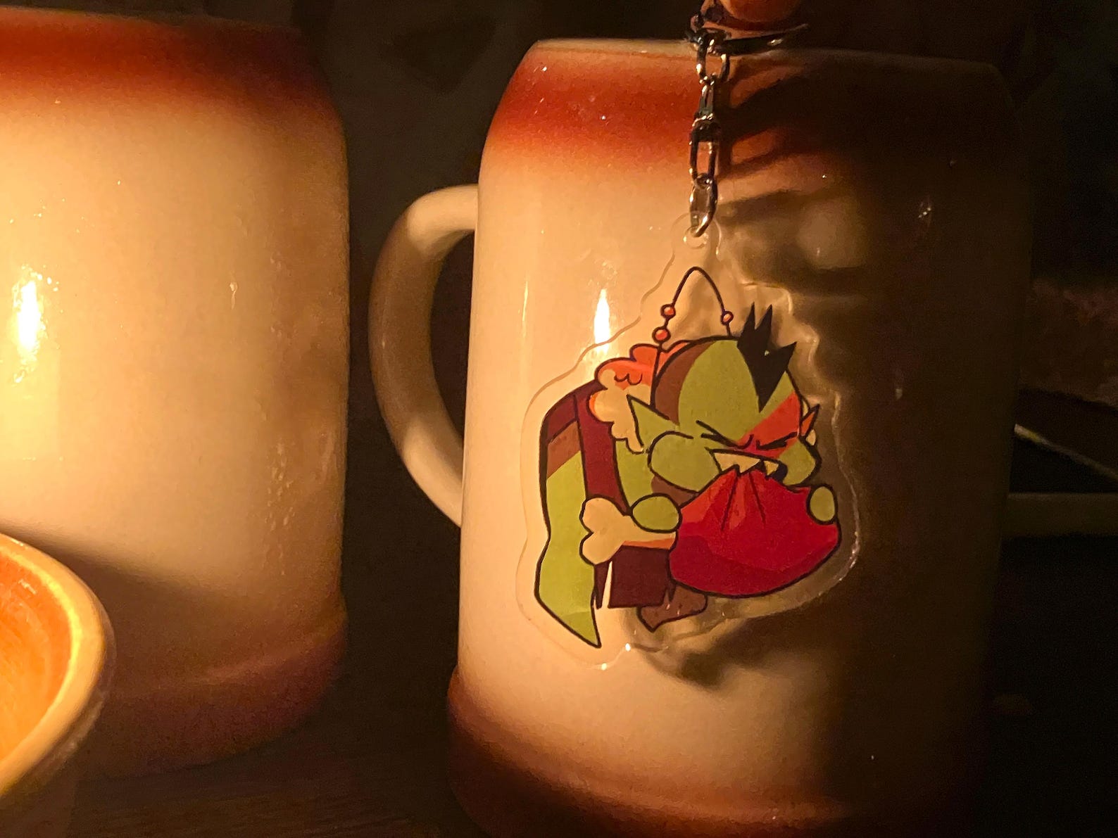 Hungry Barbarian and Their Meat | Dnd Fantasy Acrylic Keychain Charm - Etsy