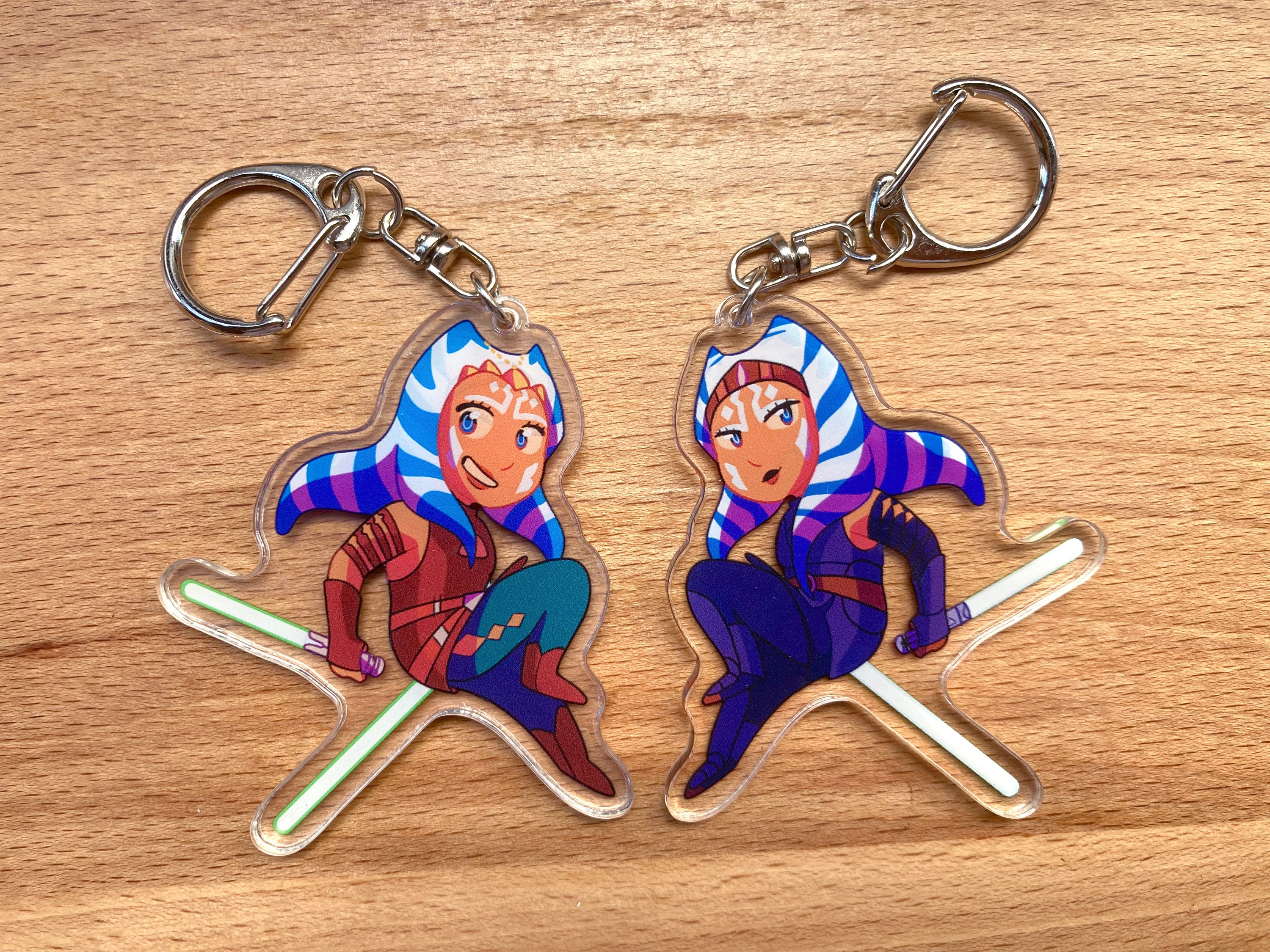 Ahsoka Tano Star Wars Double Sided Acrylic Keychain Charm - Etsy