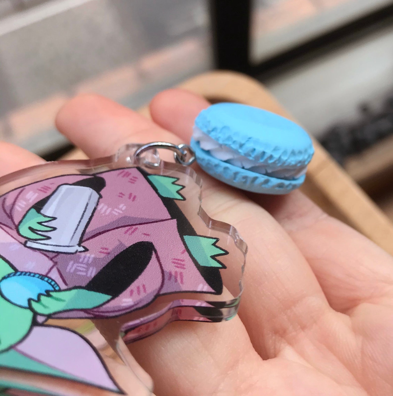 Grogu Baby Yoda Macarons the Mandalorian Acrylic Keychain - Etsy
