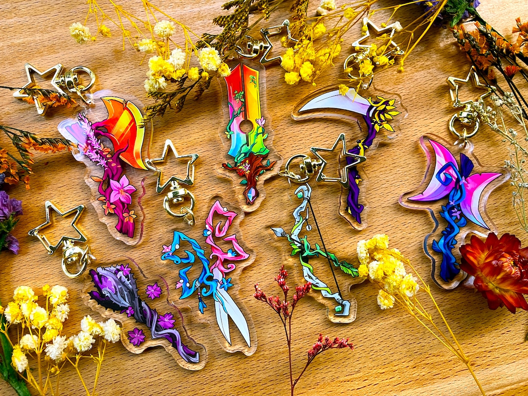 Fantasy Subtle LGBT Weapon Acrylic Keychain Charms - Etsy