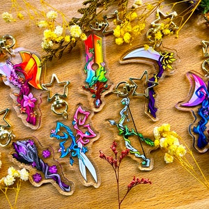 Fantasy Subtle LGBT Weapon Acrylic Keychain Charms - Etsy