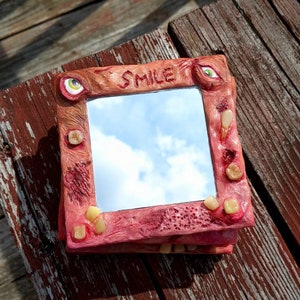 Spooky Horror Clay Mirrors/skin and Teeth Collection - Etsy