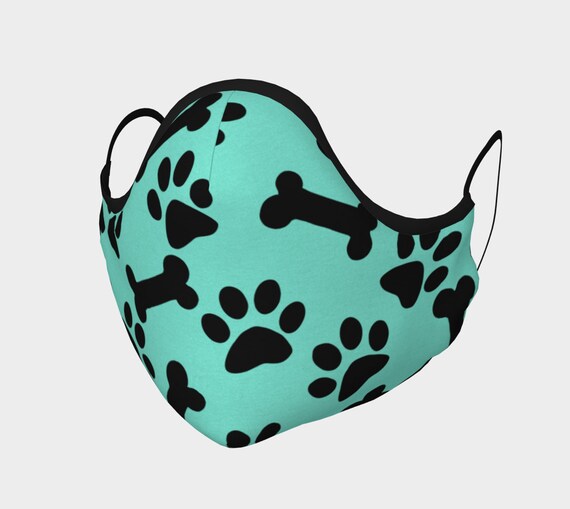 Dog Paw Print Face Mask Gift Mask for Dog Lover Paw and | Etsy