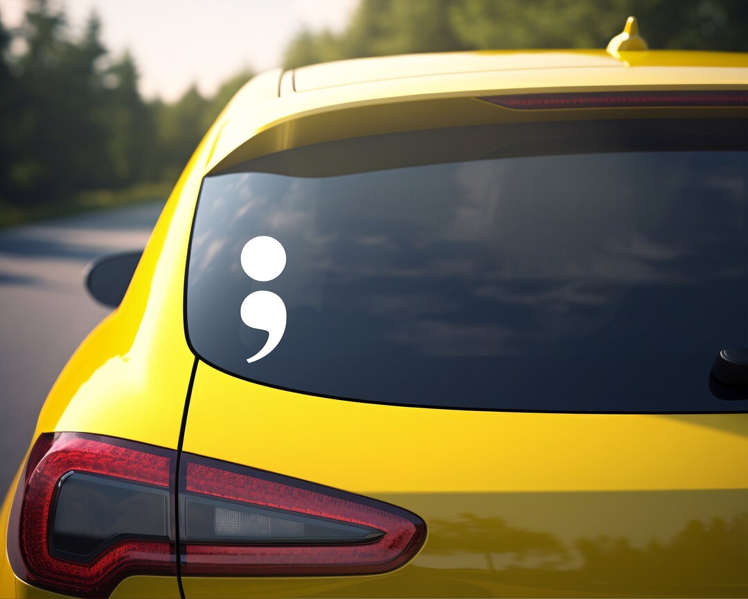 Semicolon Vinyl Decal Sticker / Semicolon Decal for Cars, Laptops ...