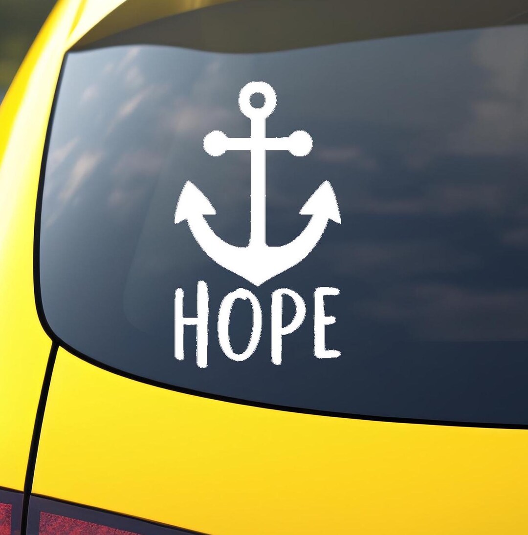 Hope Anchor - Vinyl Decal, Vinyl Sticker - Car Decal, Laptop Decal ...