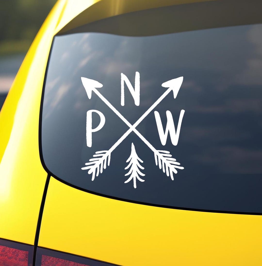 PNW Tree Decal - Pacific Northwest Decal, Vinyl Decal, Vinyl Sticker ...