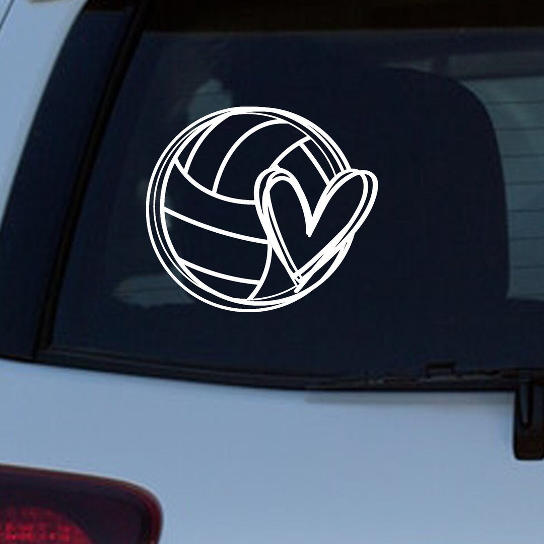 Volleyball - Vinyl Decal, Vinyl Sticker - Car Decal, Laptop Decal ...