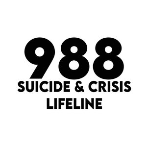 988 Suicide & Crisis Lifeline Decal - 988 Suicide Prevention Decal ...