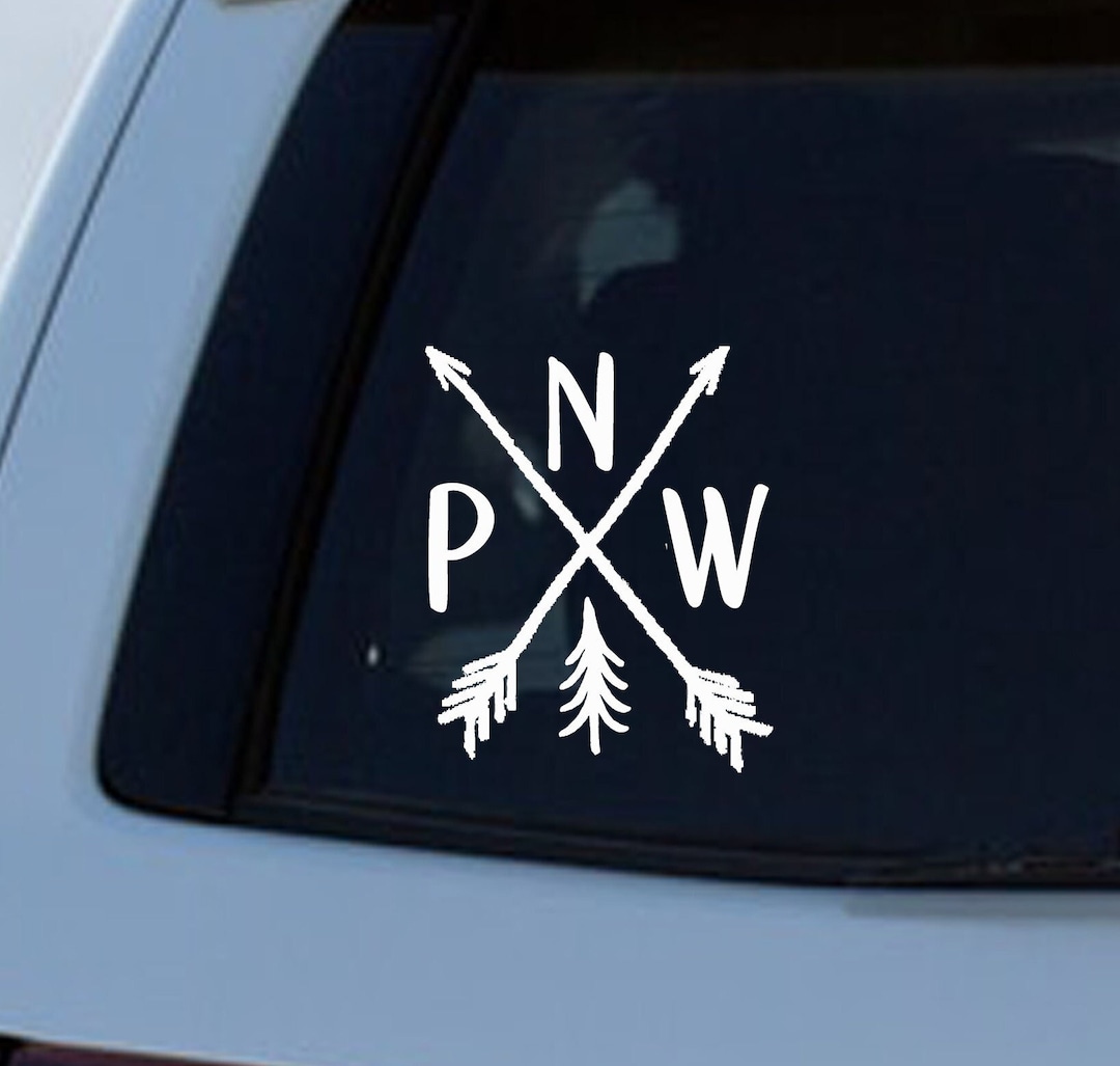 PNW Tree Decal Pacific Northwest Decal, Vinyl Decal, Vinyl Sticker Car ...