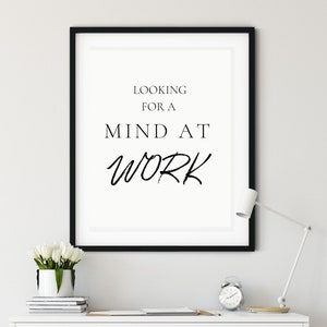 Hamilton Quote Looking for A Mind at Work - Etsy