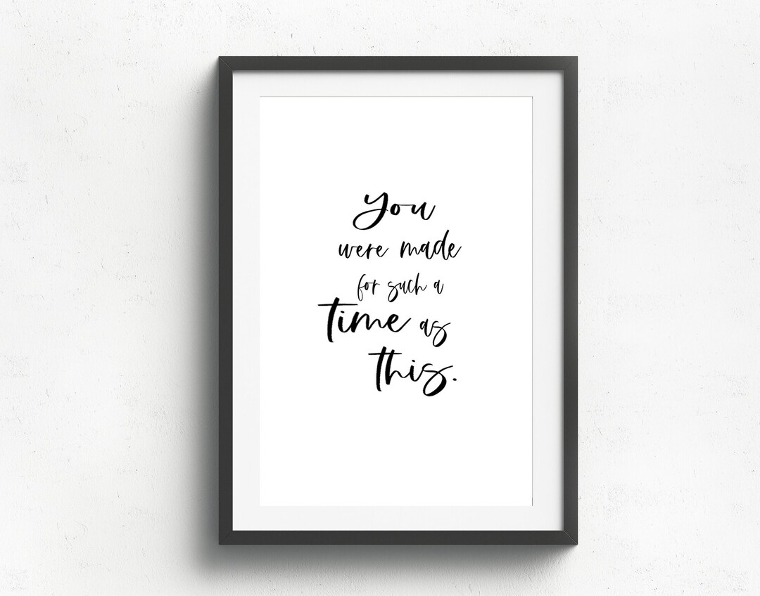 You Were Made for Such a Time as This | Esther Wall Art - Etsy