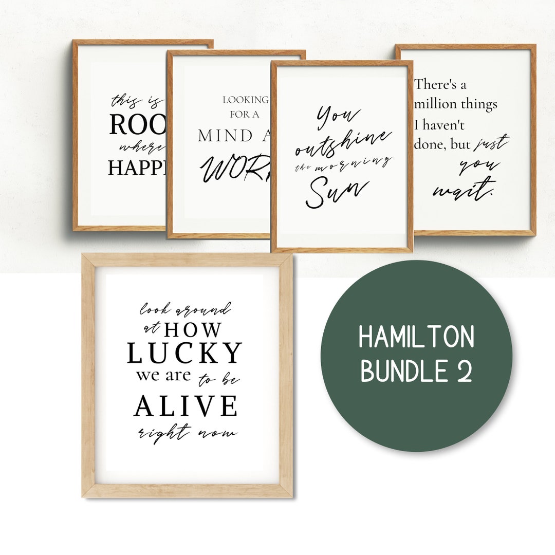 Hamilton Quotes Bundle Printable Wall Art Part 2 - Etsy