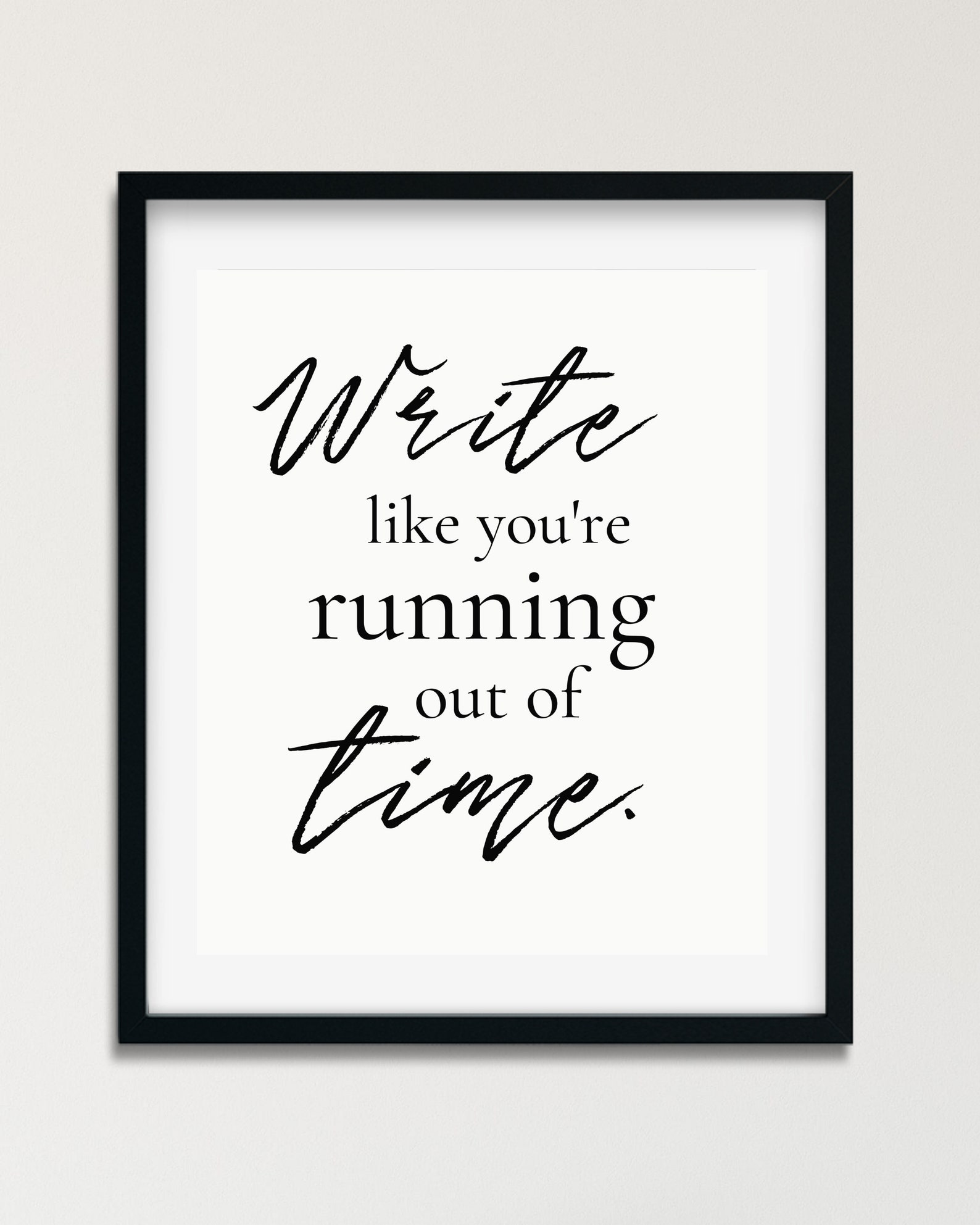 Hamilton Quote | Write Like You're Running Out of Time - Etsy