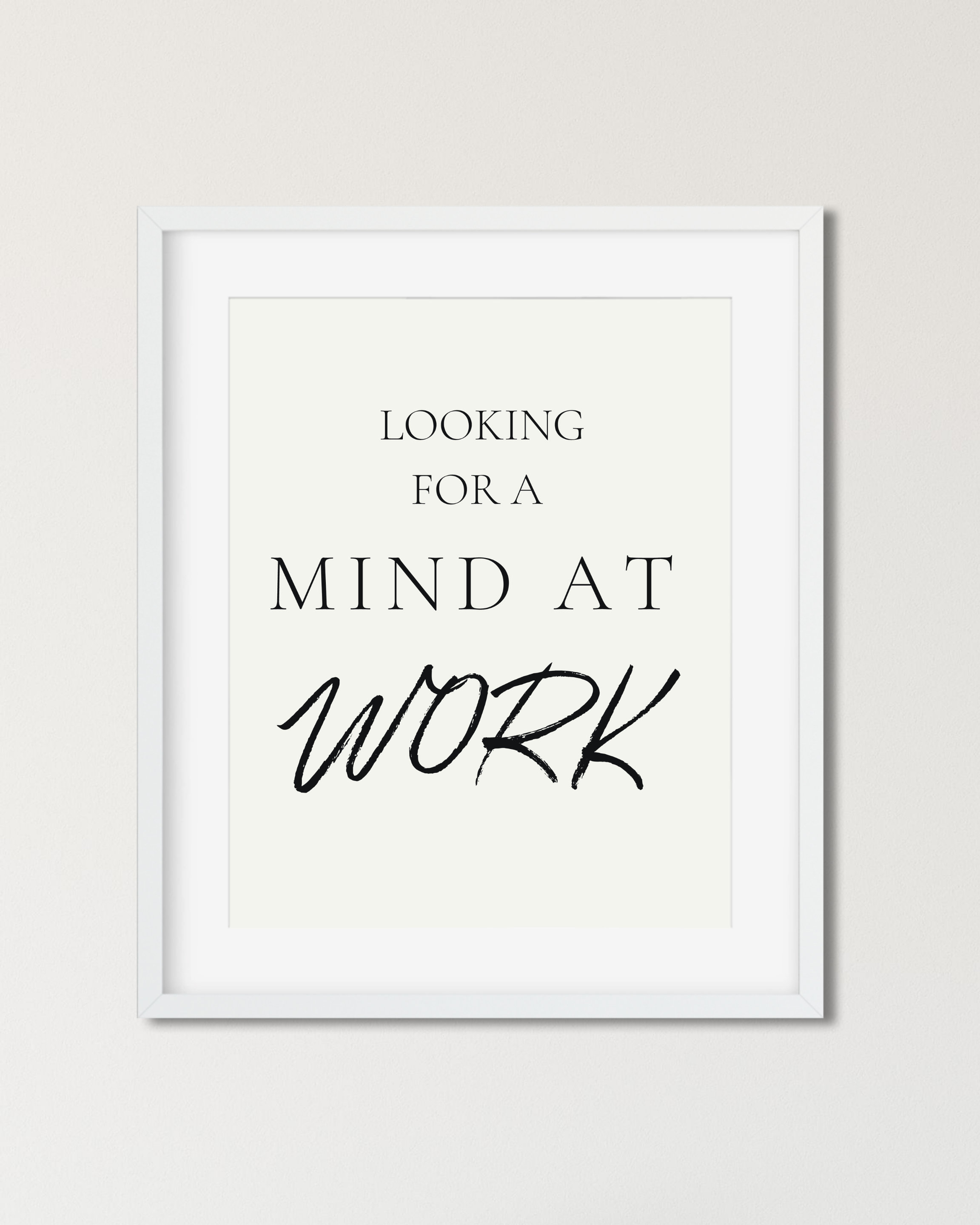 Hamilton Quote Looking for A Mind at Work - Etsy