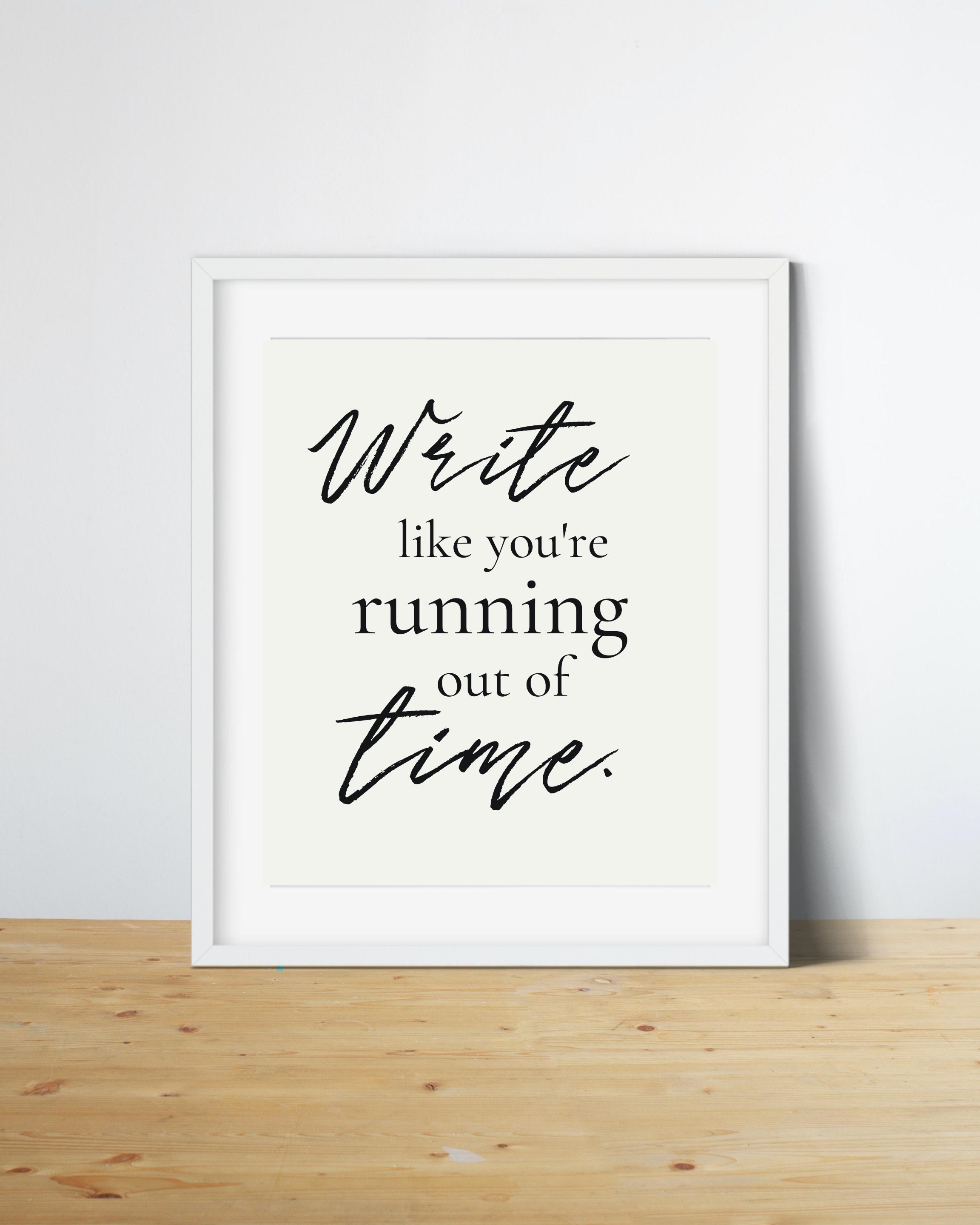 Hamilton Quote | Write Like You're Running Out of Time - Etsy