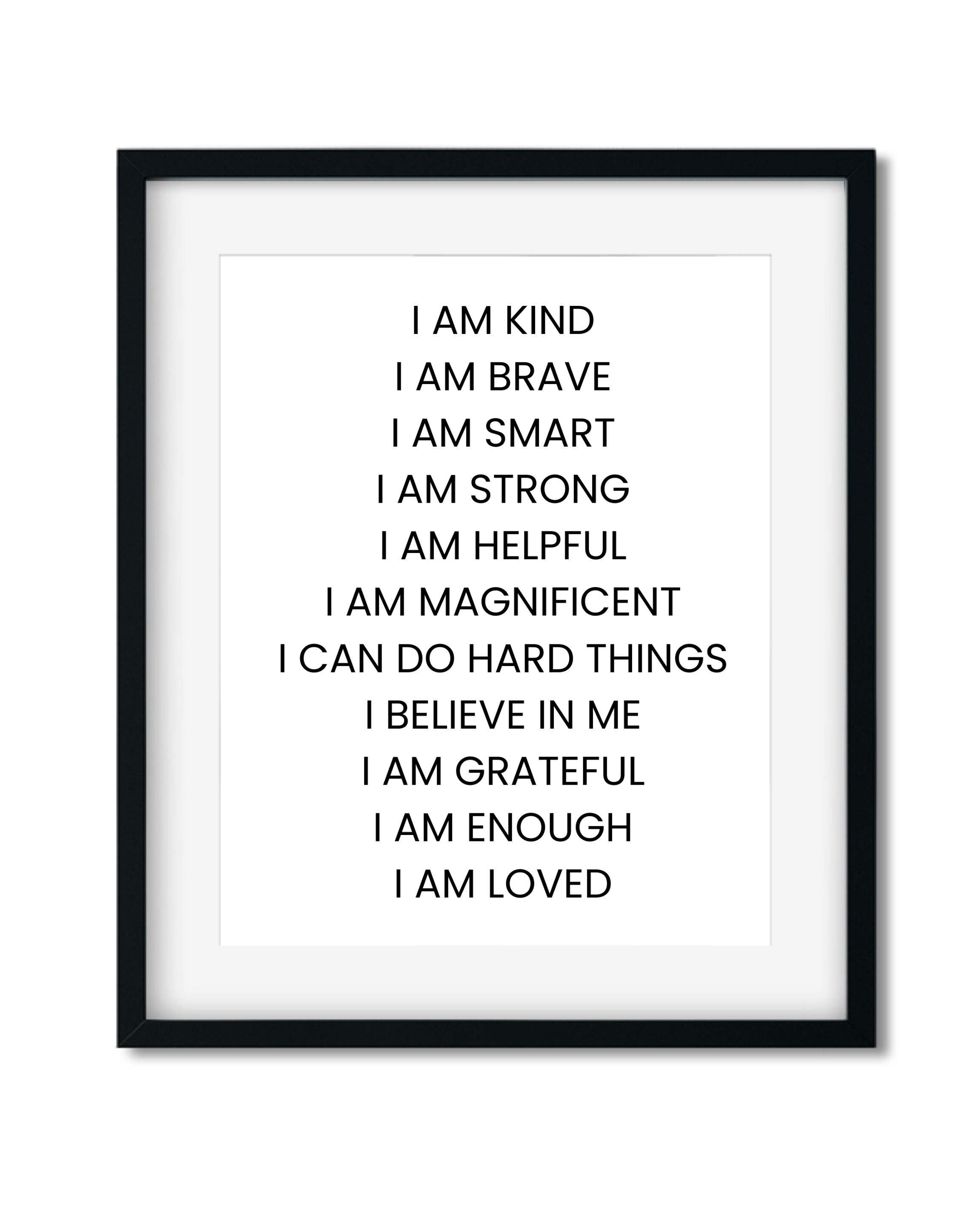Inspirational Poster I Am Kind I Am Brave I Am Smart I Am - Etsy