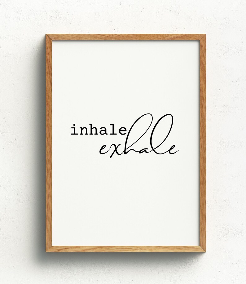 Inhale Exhale | Wall Art - Etsy