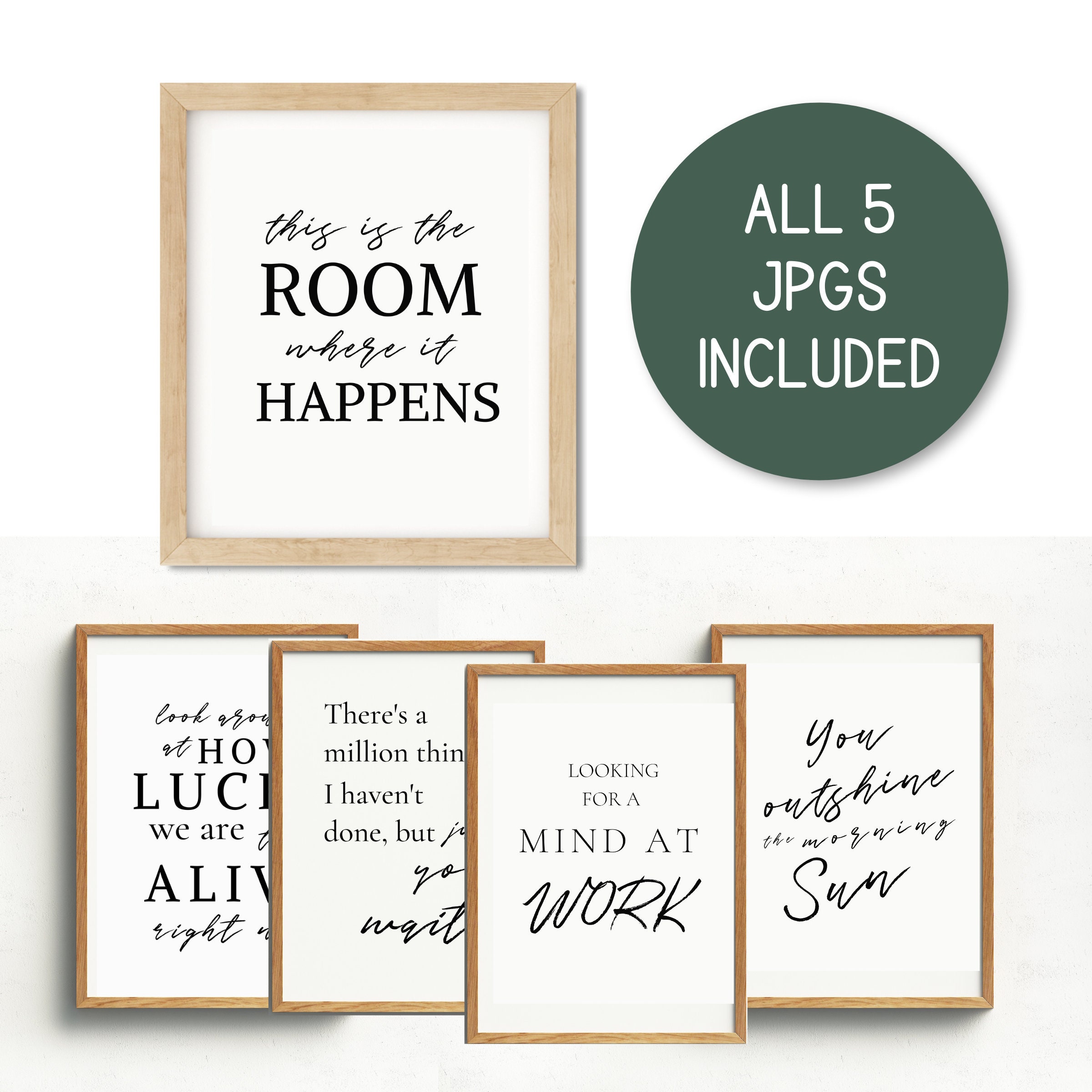 Hamilton Quotes Bundle Printable Wall Art Part 2 - Etsy