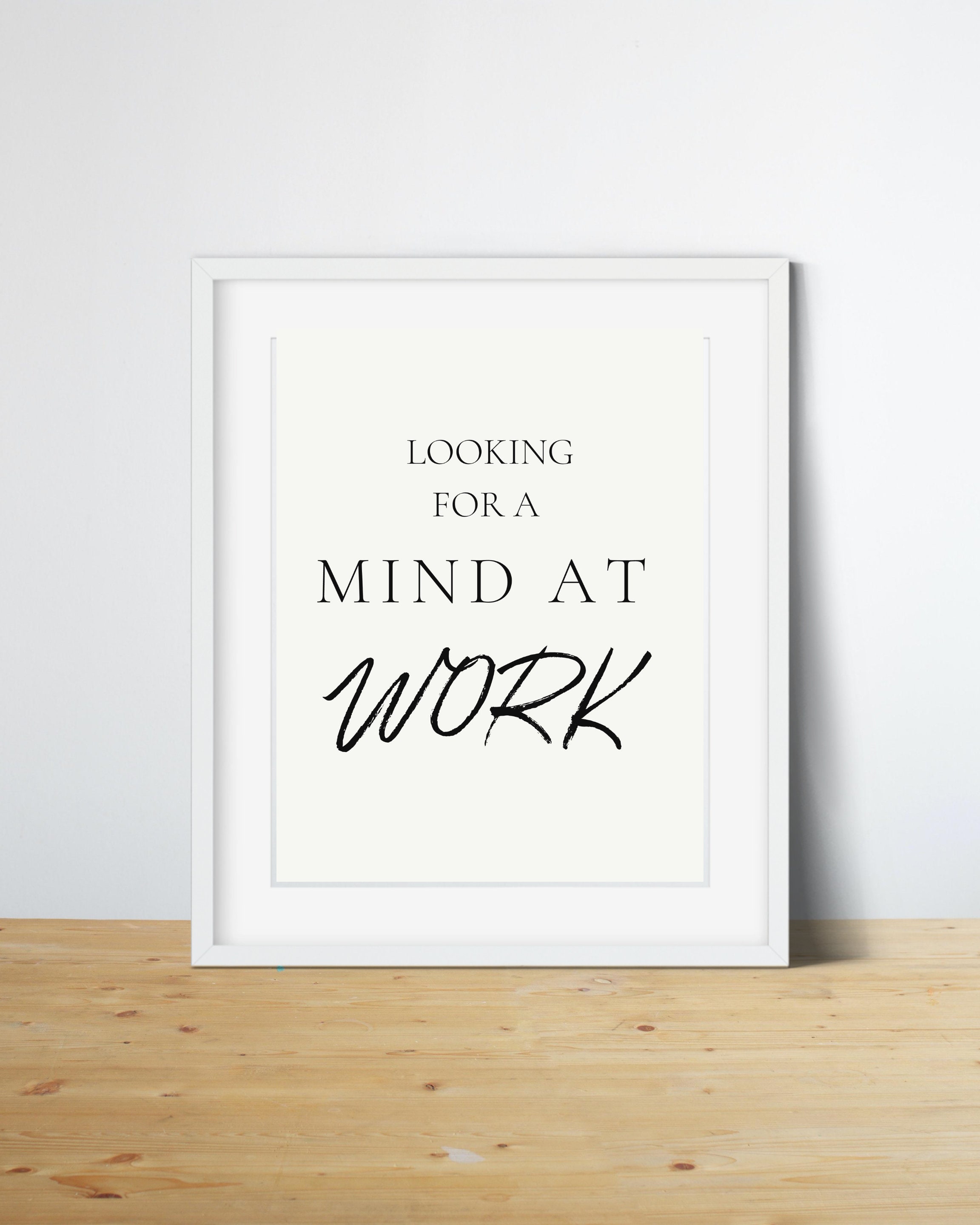 Hamilton Quote Looking for A Mind at Work - Etsy
