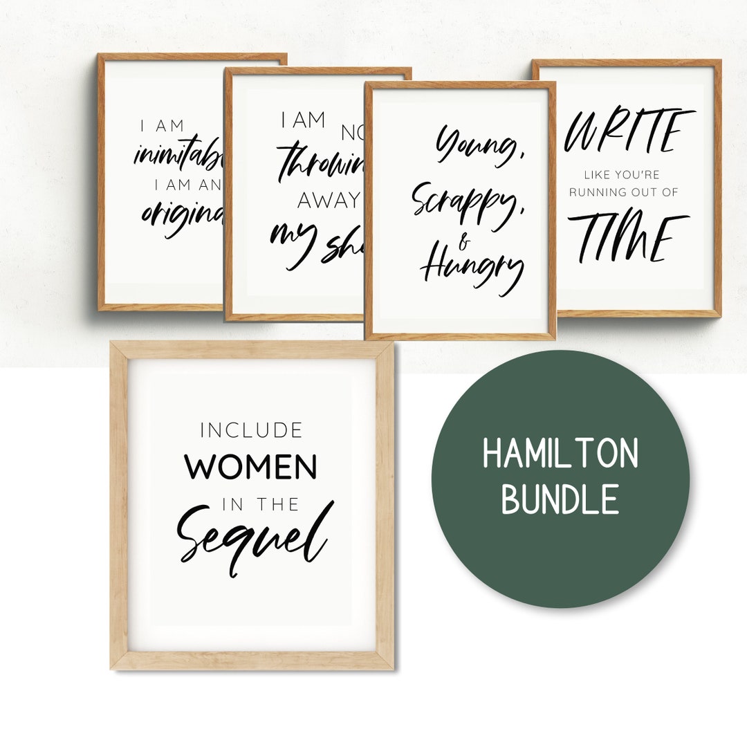 Hamilton Quotes Bundle Printable Wall Art Part 1 - Etsy